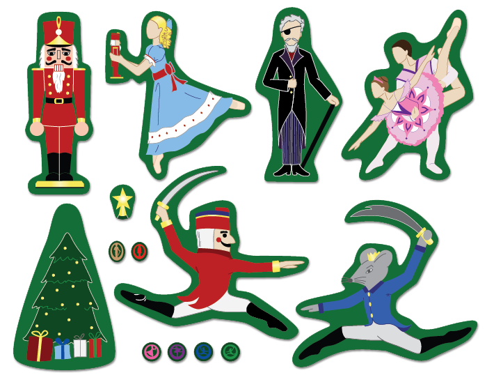 Box of 260 Sheets of 8x10 Nutcracker Character Removable Decal Sheets ...